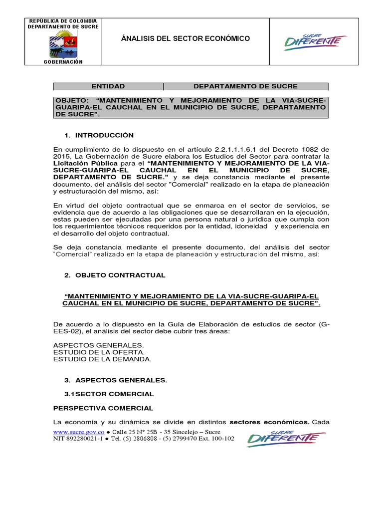 2.0 Analisis Del Sector Pavimento La Guaripa | PDF | Colombia ...