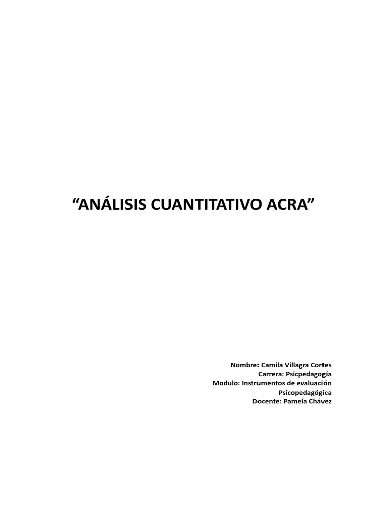 Acra Resultado | PDF