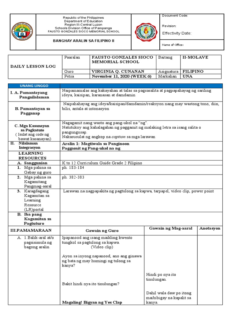 COT Filipino 2 Q1 | PDF