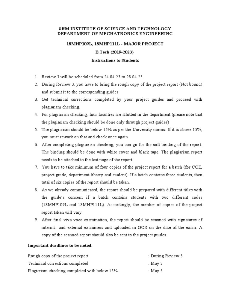 Project Guide Line | PDF | Thesis