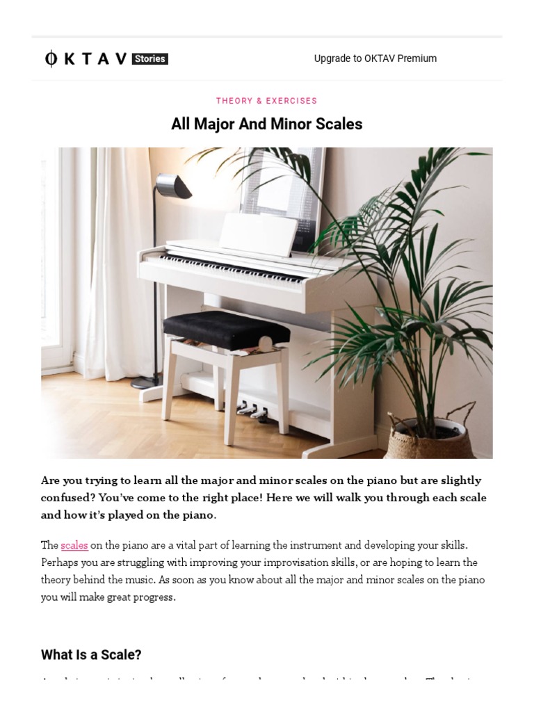Scale - 24 - All Major and Minor Scales (Including Fingering For Piano ...