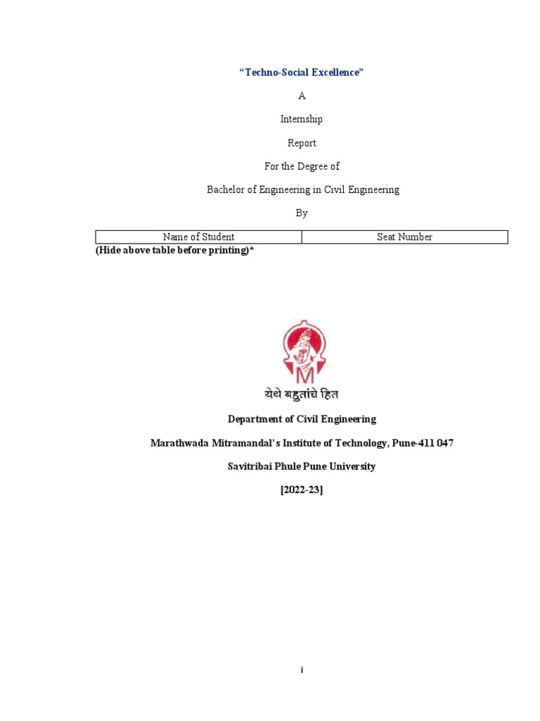 Internship Report Fomate | Download Free PDF | Educational Stages | Qualifications
