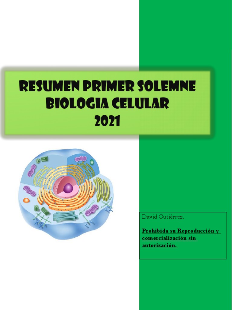 Resumen Biocel Solemne 1 Completo. | PDF | Biología Celular) | Adn