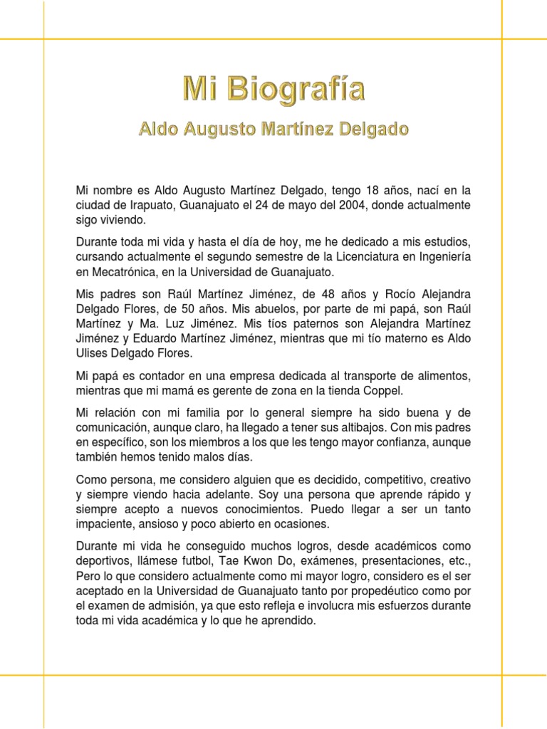 Mi Biografía PDF | PDF