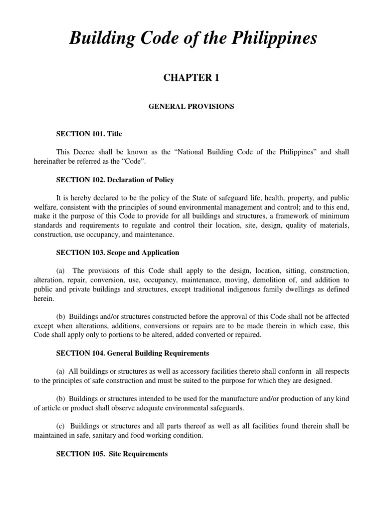 The National Building Code of The Philippines PDF | PDF | Wall ...