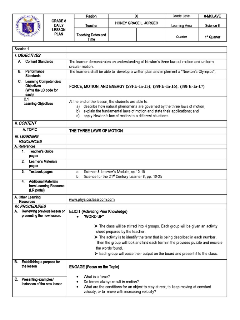 7es THREE LAWS OF MOTION | PDF | Force | Learning