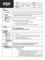 LESSON-PLAN - in Earth Space Grade 8 | PDF | Fault (Geology) | Plate ...