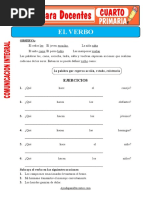 Práctica Sobre Los Verbos - 4to de Primaria | PDF