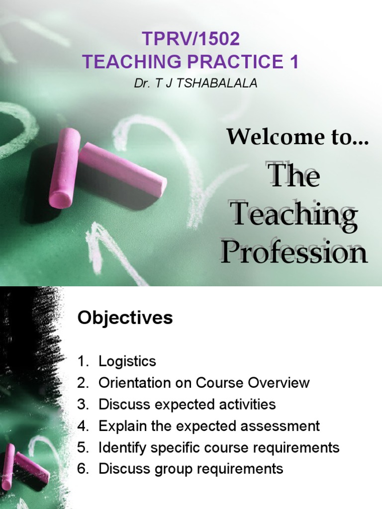 TPRV 1502 Orientation Lecture | PDF | Teaching | Cognition