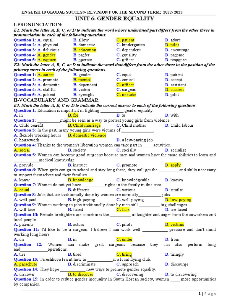 Promoting Gender Equality: A Comprehensive Review of Key Concepts ...