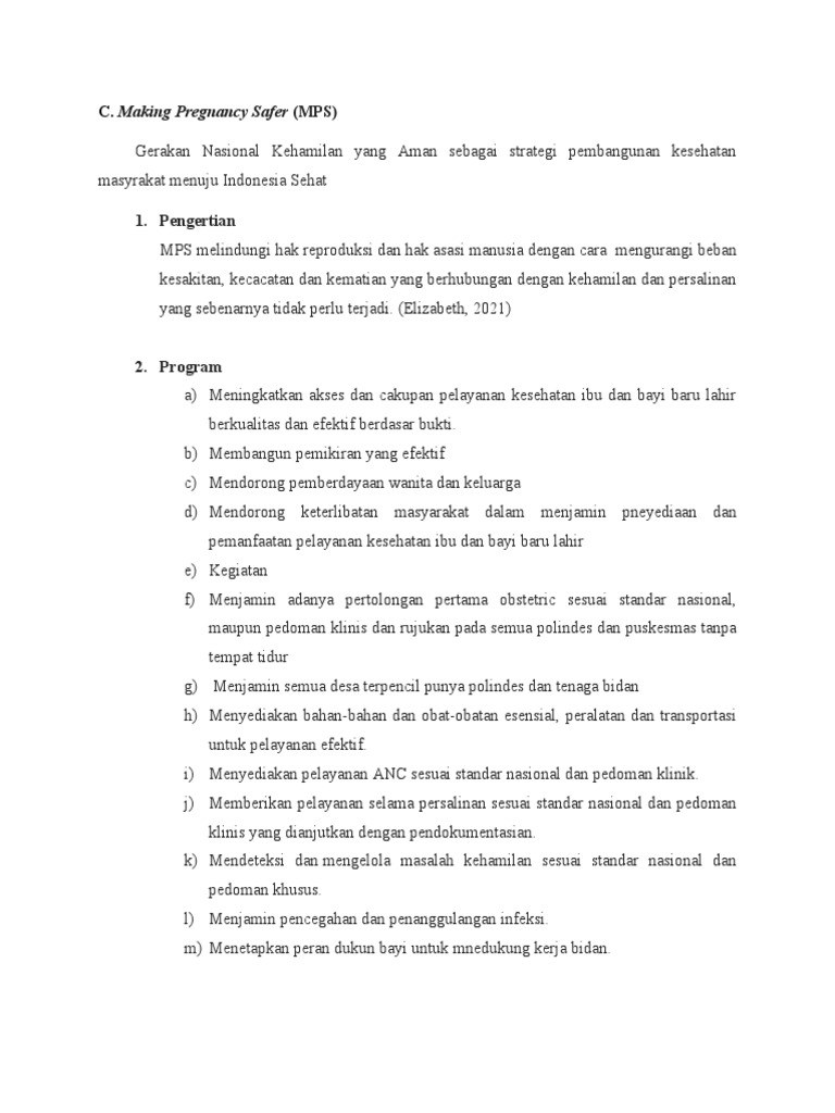 Making Pregnancy Safer (MPS) | PDF