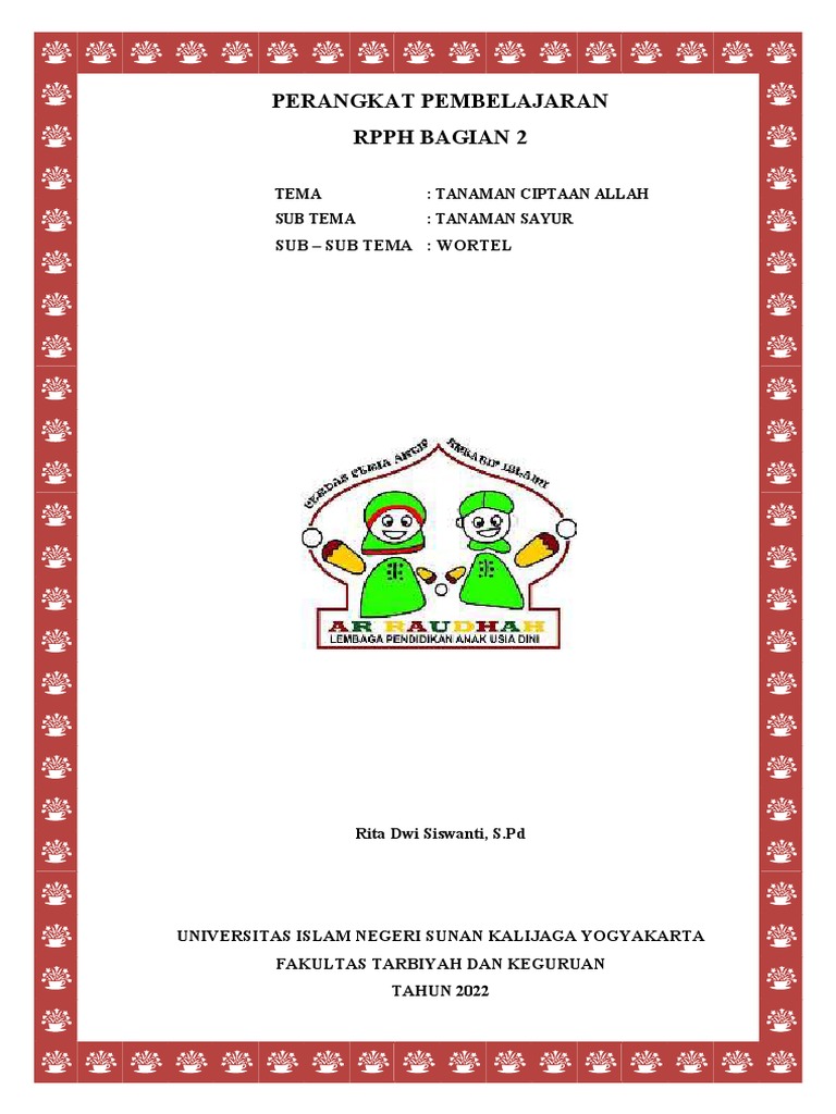 Contoh RPPH RITA PPL PPG Batch 2 2022 | PDF