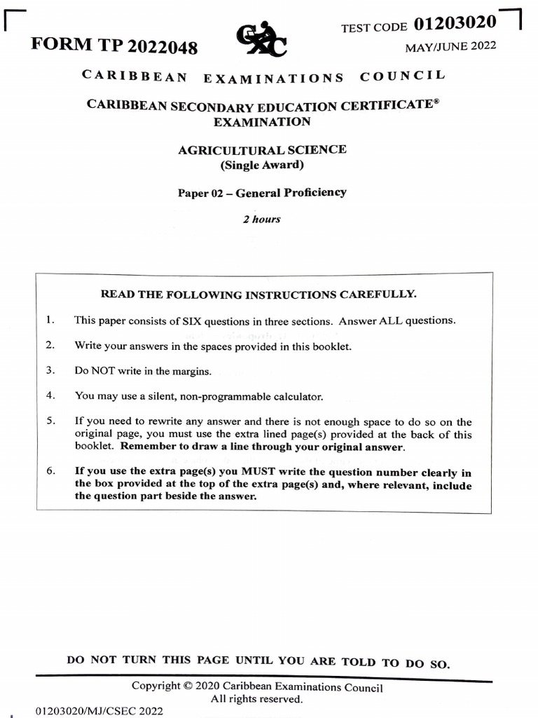 cxc_past_paper_2022 solutions.pdf | PDF | Soil | Filtration