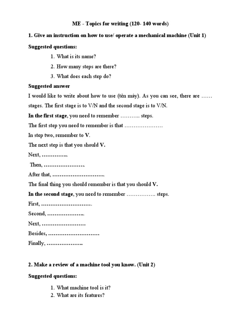 Writing Unit 1 - Unit 8 | PDF | Business | Computers