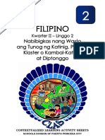 Reading Materials Grade 2 - Filipino | PDF
