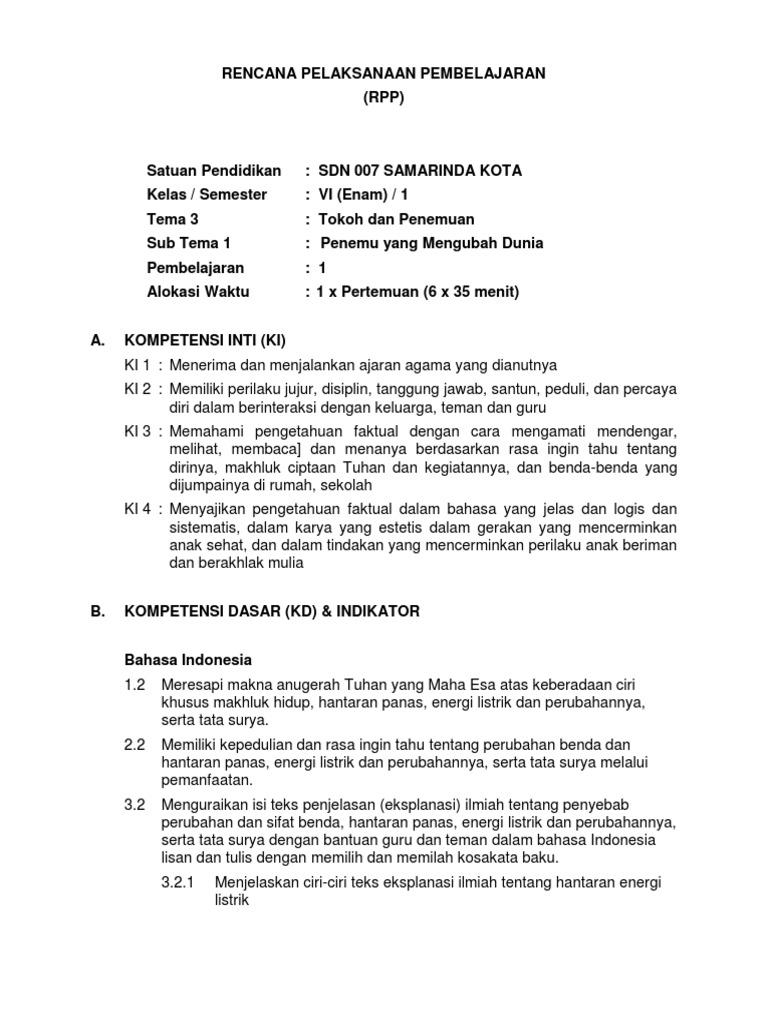 RPP 3 Mapel | PDF