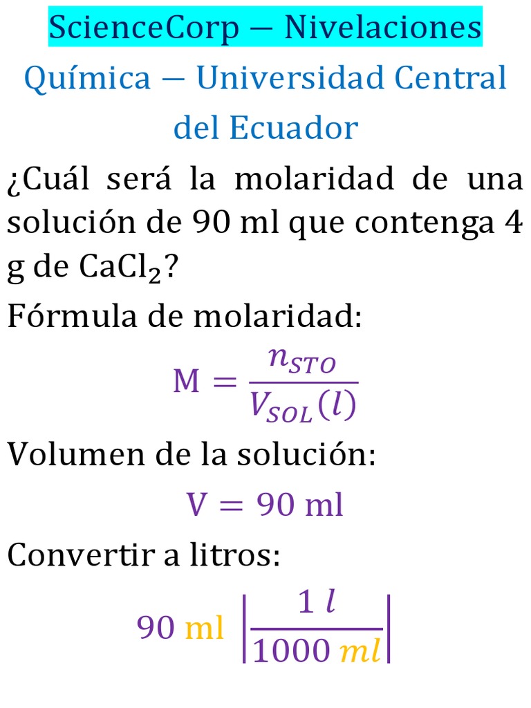 MOLARIDAD | PDF | Ciencia y matemática