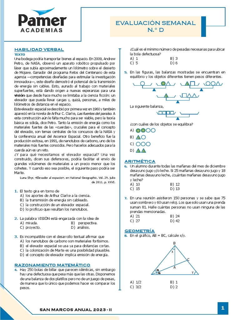 Eva D - Sma 2023-Ii PDF | PDF | Teoría de sustancias