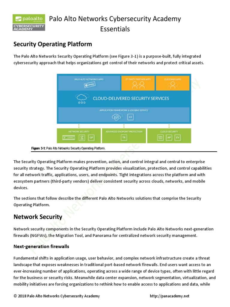 Essentials Module 2 Security Operating Platform Firewall Technology ...