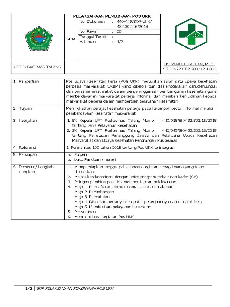 Pembinaan Pos Ukk | PDF