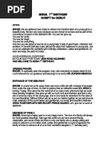 70th Bday Program Script | PDF | Birthdays