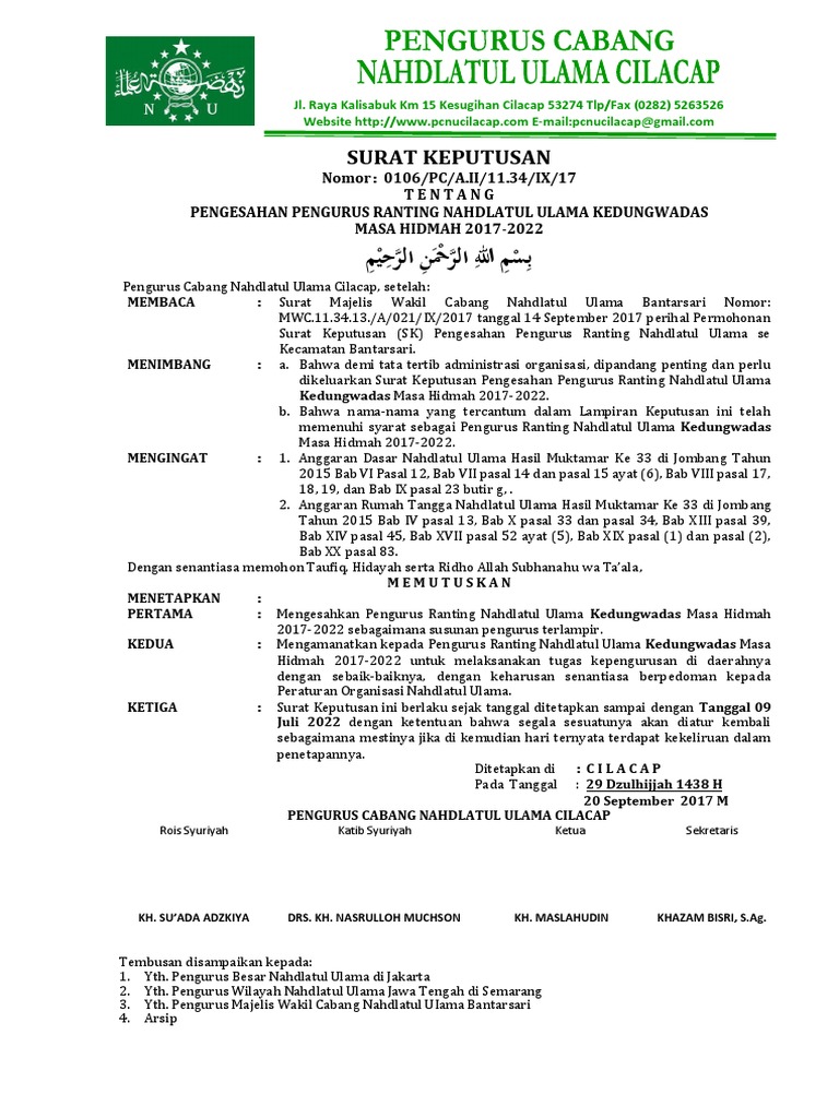 CONTOH-SK-RANTING-NU | PDF