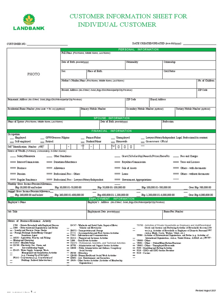 CIS-Individual 06272022 | PDF | Cheque | Deposit Account