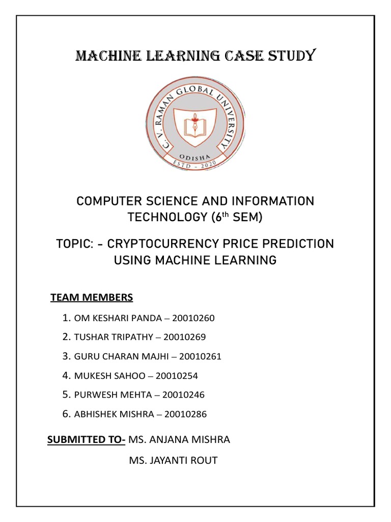 MACHINE LEARNING CASE STUDY.pdf | PDF | Cryptocurrency | Time Series