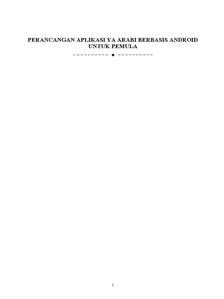 Perancangan Aplikasi Ya Arabi Berbasis Android | PDF