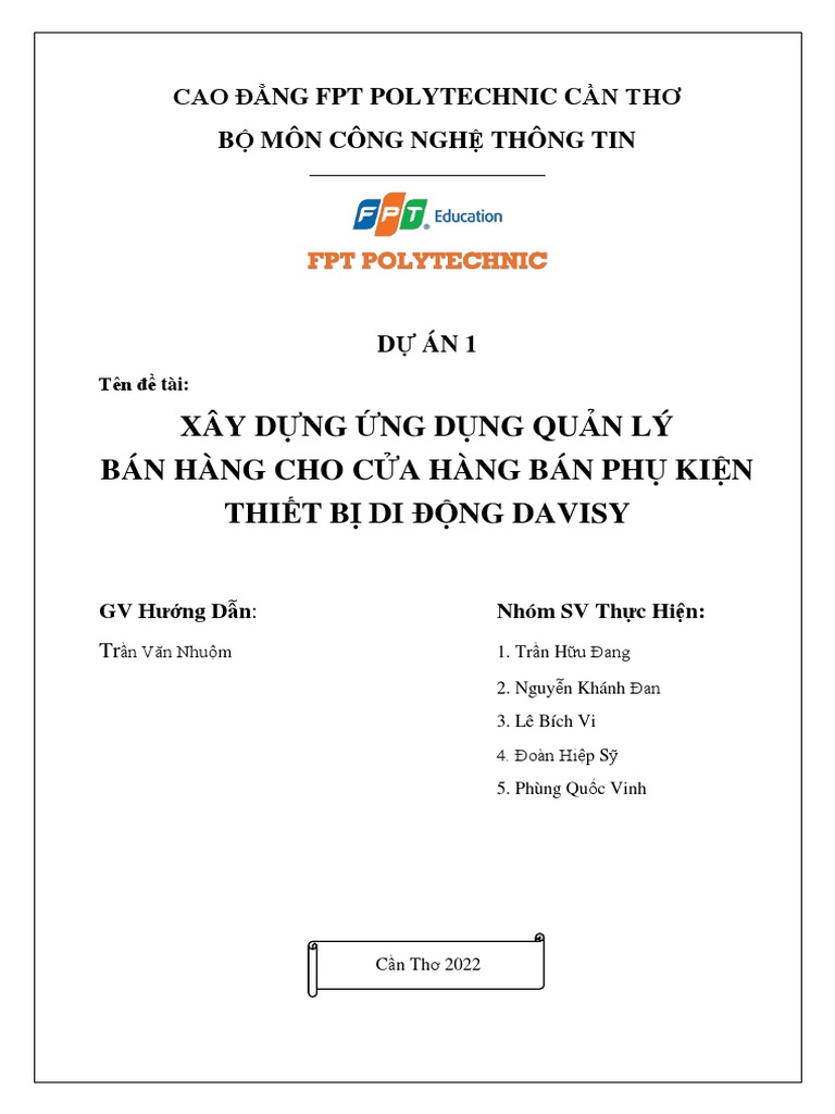 Final DuAn1 Pro1014 | PDF