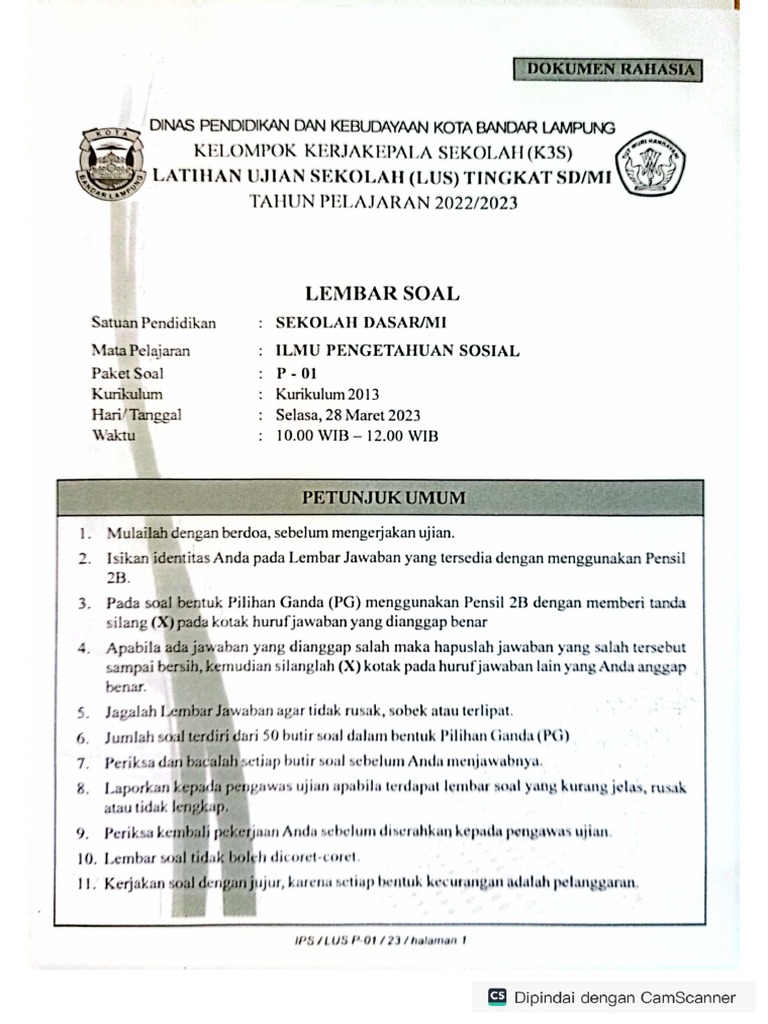 Soal LUS IPS | PDF