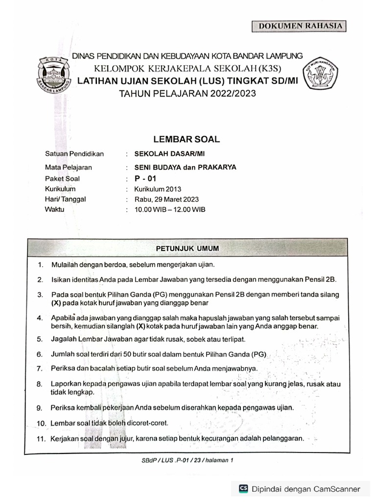 Soal LUS SBDP | PDF