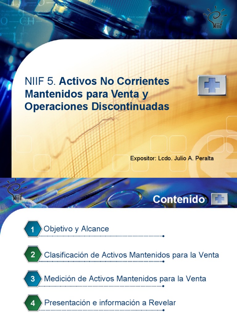 NIIF 5. Activo No Corriente Mantenido para La Venta y Operaciones ...