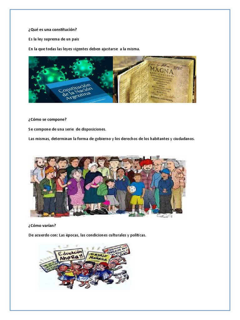 ¿Qué es una constitución y su historia? | PDF
