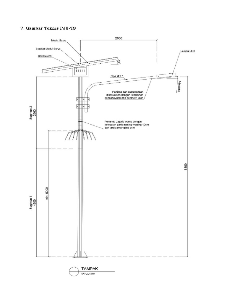 Gambar Teknis PJUTS Yg Disyaratkan | PDF