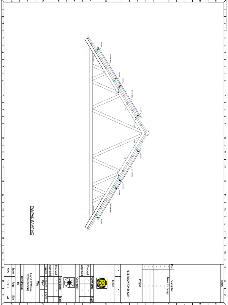 Layout PV Tampak Samping Atap Genteng | PDF