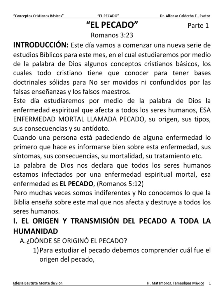 El Pecado: Origen y Consecuencias | PDF | Pecado | Satán