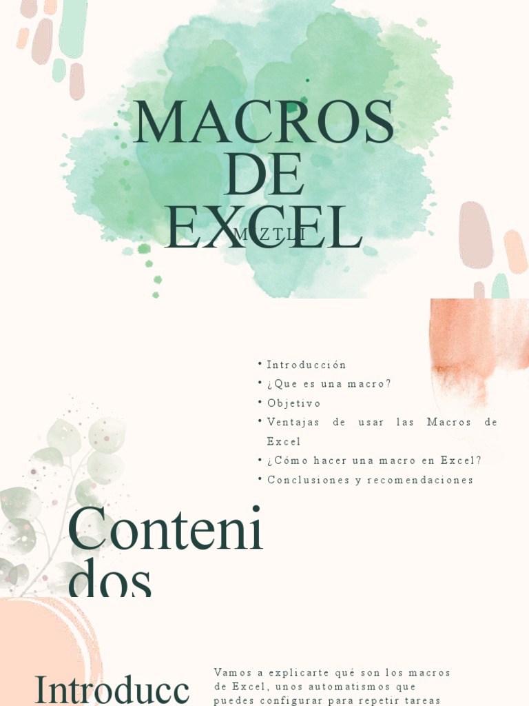 MACROS | PDF | Macro (informática) | Microsoft Excel