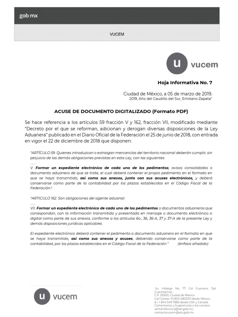 Acuse de Documento Digitalizado PDF | PDF