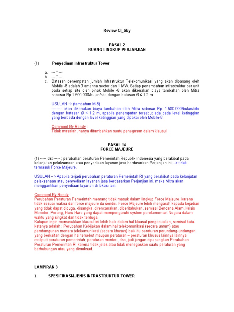 Review Kontrak | PDF