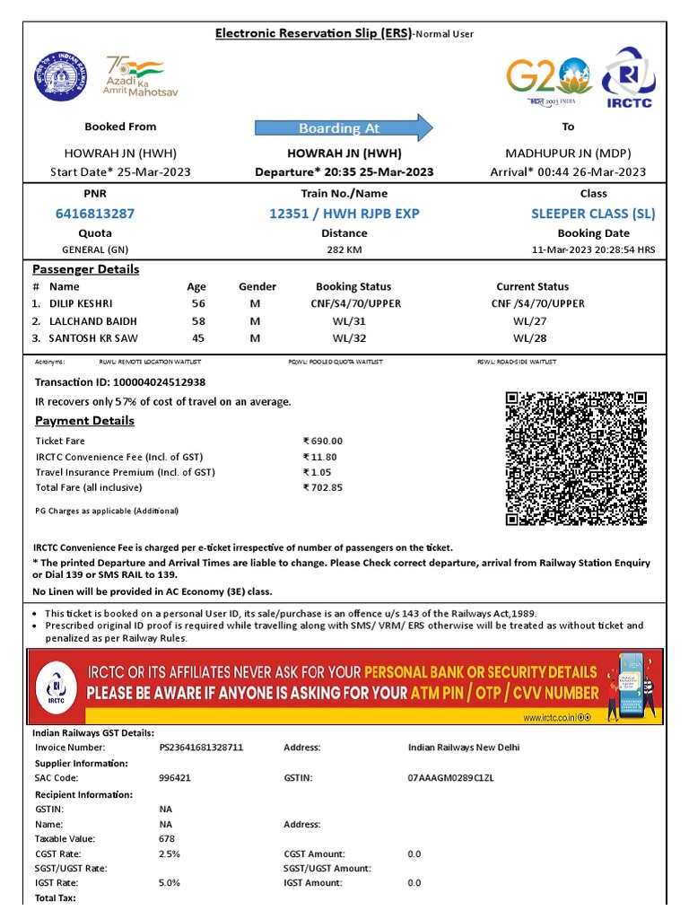Irctc | Download Free PDF | Identity Document | Qr Code
