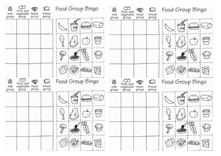 Food Group Bingo | PDF