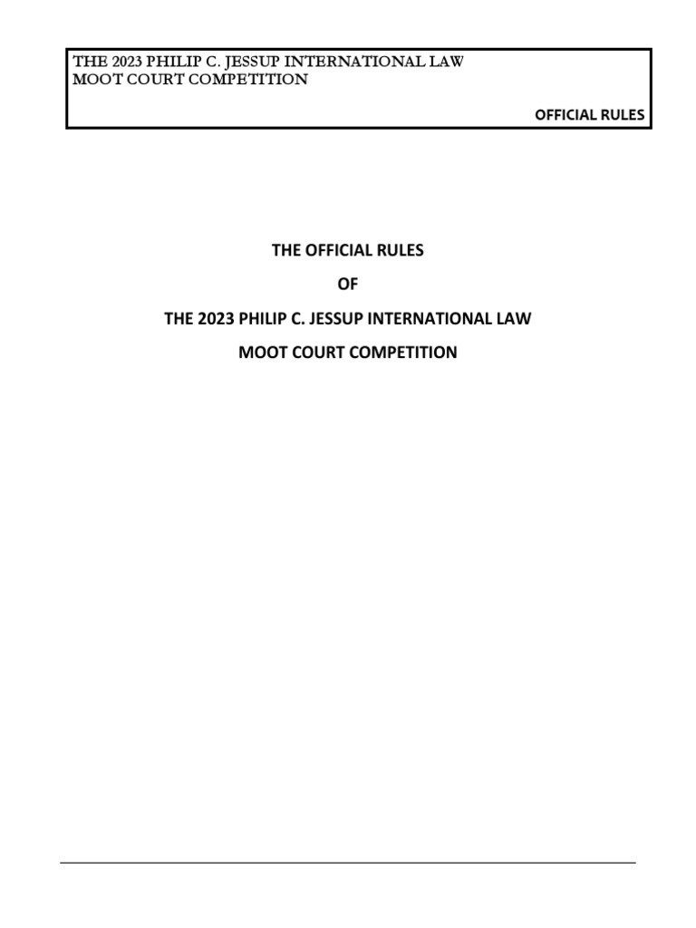 2023 Official Rules | PDF