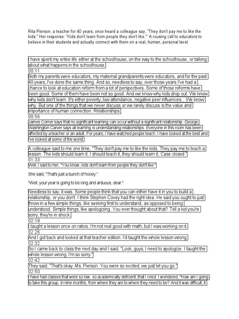 The Power of Human Connection: Why Relationships are Key to Student Learning and Success | PDF ...