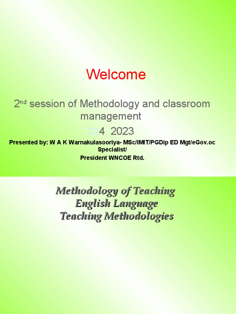 Second Language Teaching Methods | PDF
