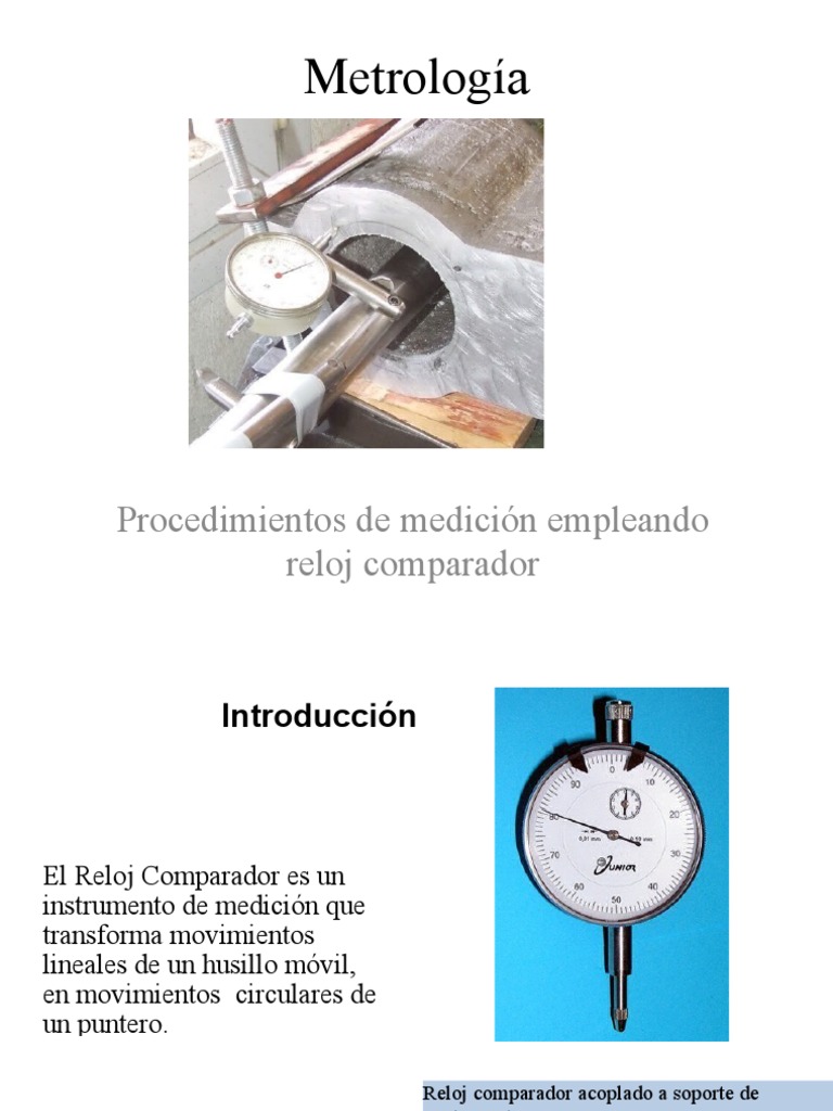 Sesion 9 Medicion Con Reloj Comparador de Caratula | PDF | Reloj ...