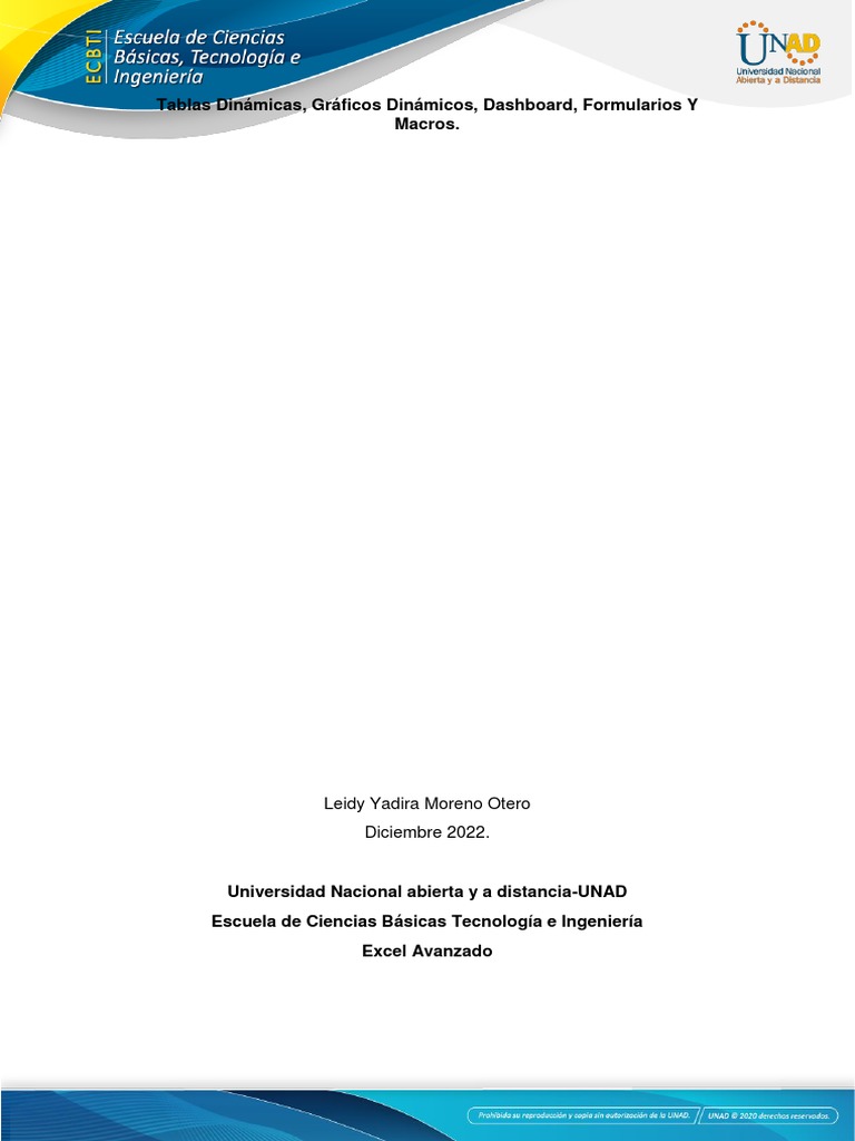 Tarea5 Leidy Moreno | PDF | Microsoft Excel | Gestión de tecnología de ...