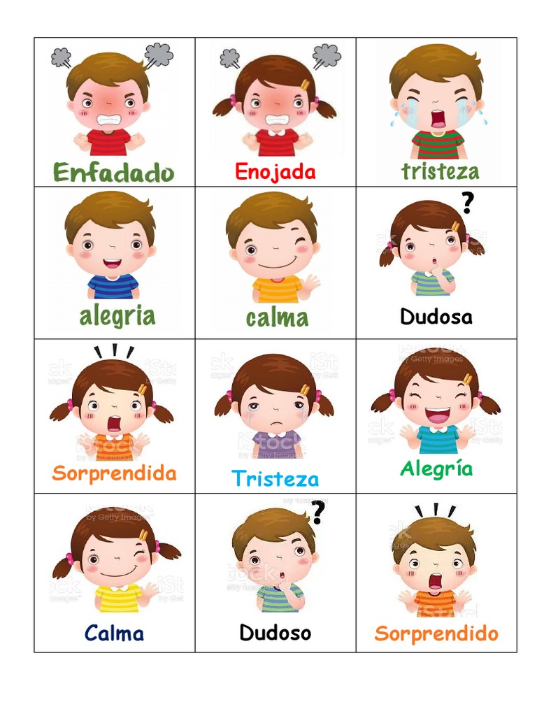 Memorama de Las Emociones Basicas | PDF