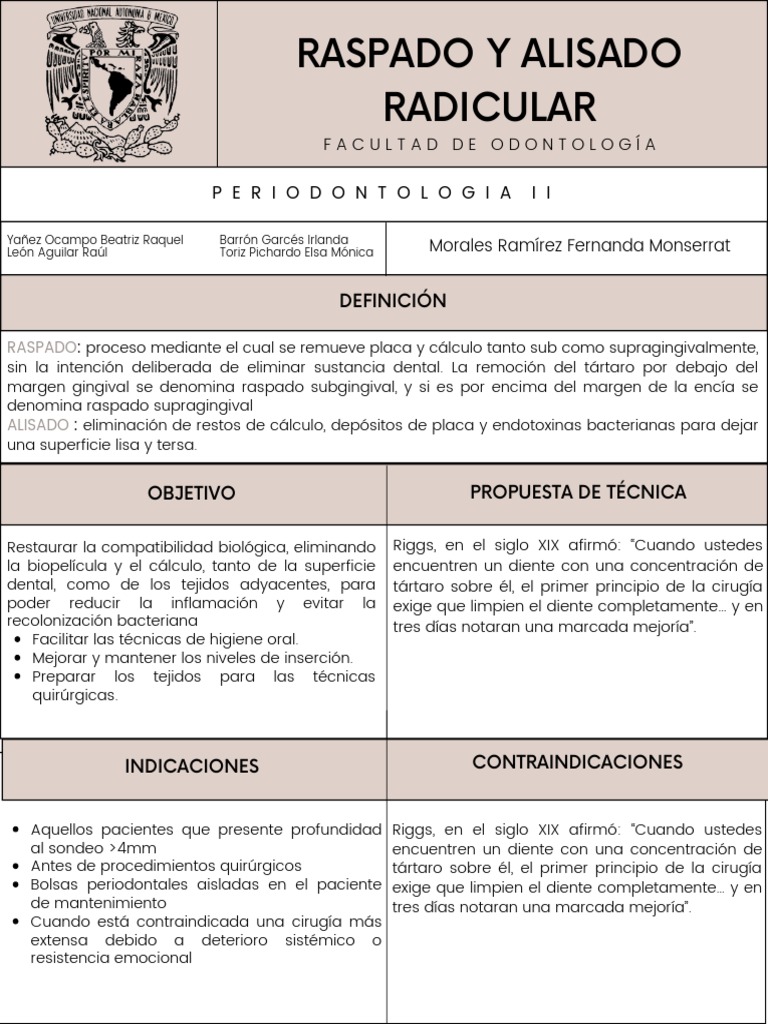 Raspado y Alisado Radicular | PDF | Curación | Cicatrización de la herida