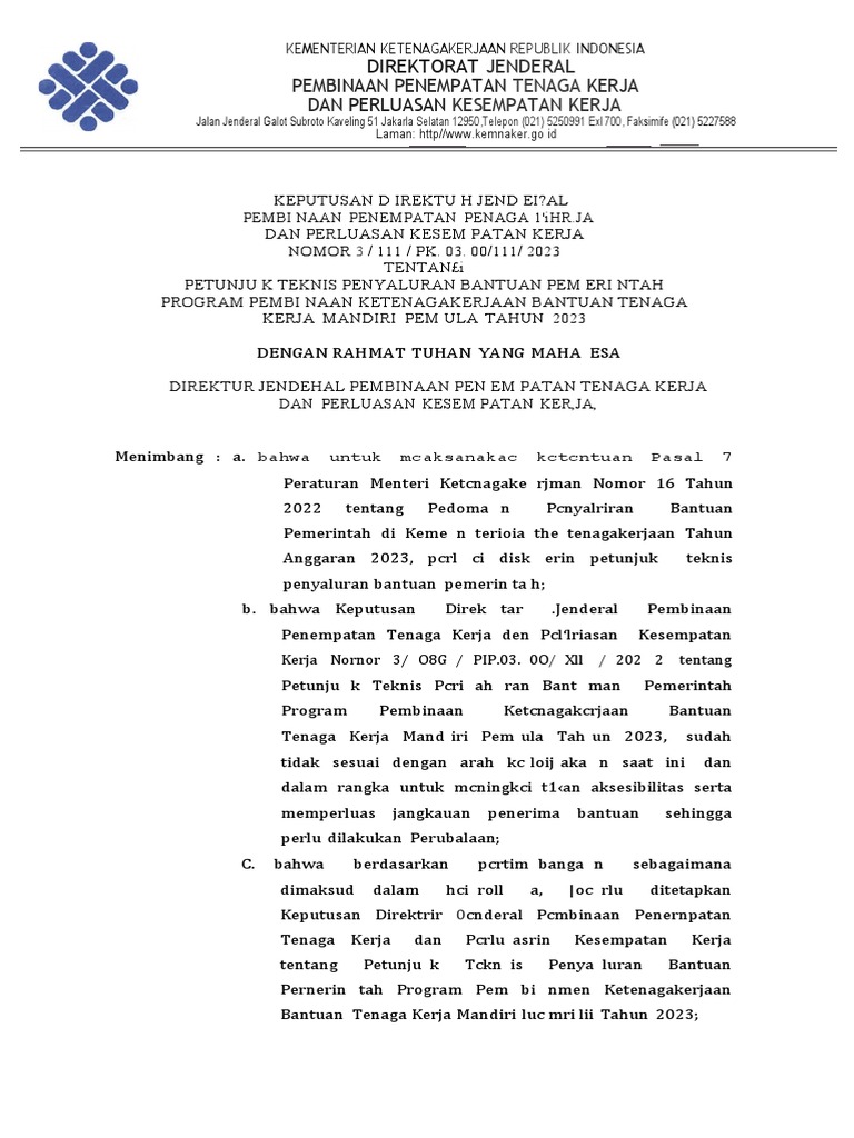 JUKNIS TKM PEMULA 2023 | PDF